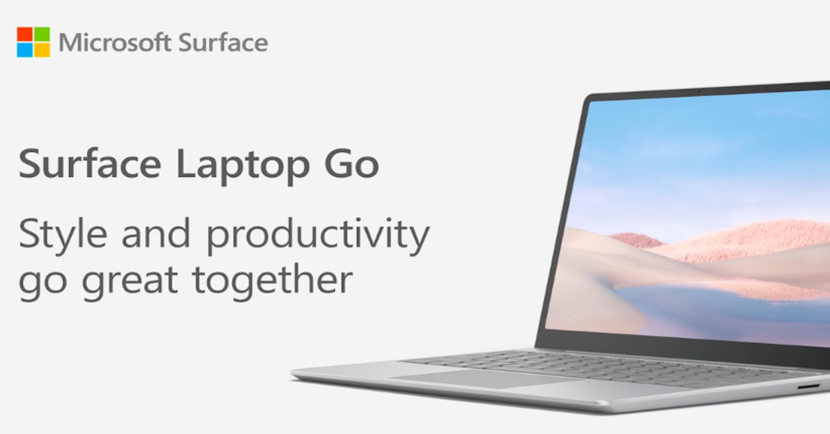 Style and productivity go great together with Surface Laptop Go ...